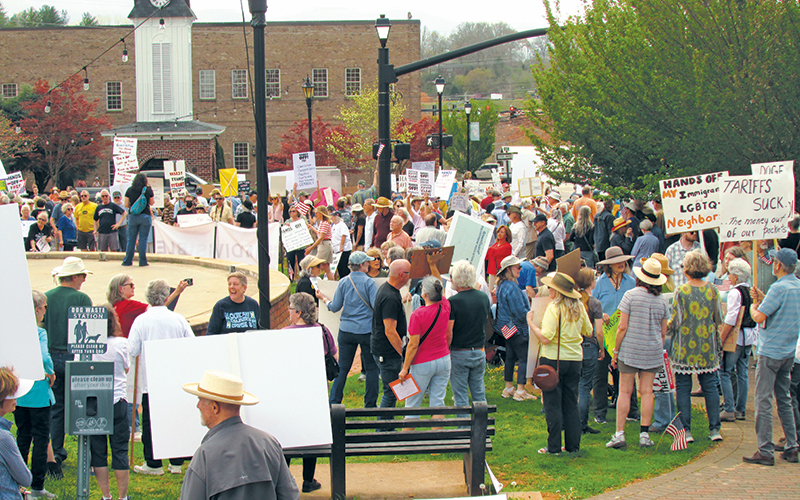 Protestors to government: ‘Hands Off’ | The Franklin Press, Franklin ...